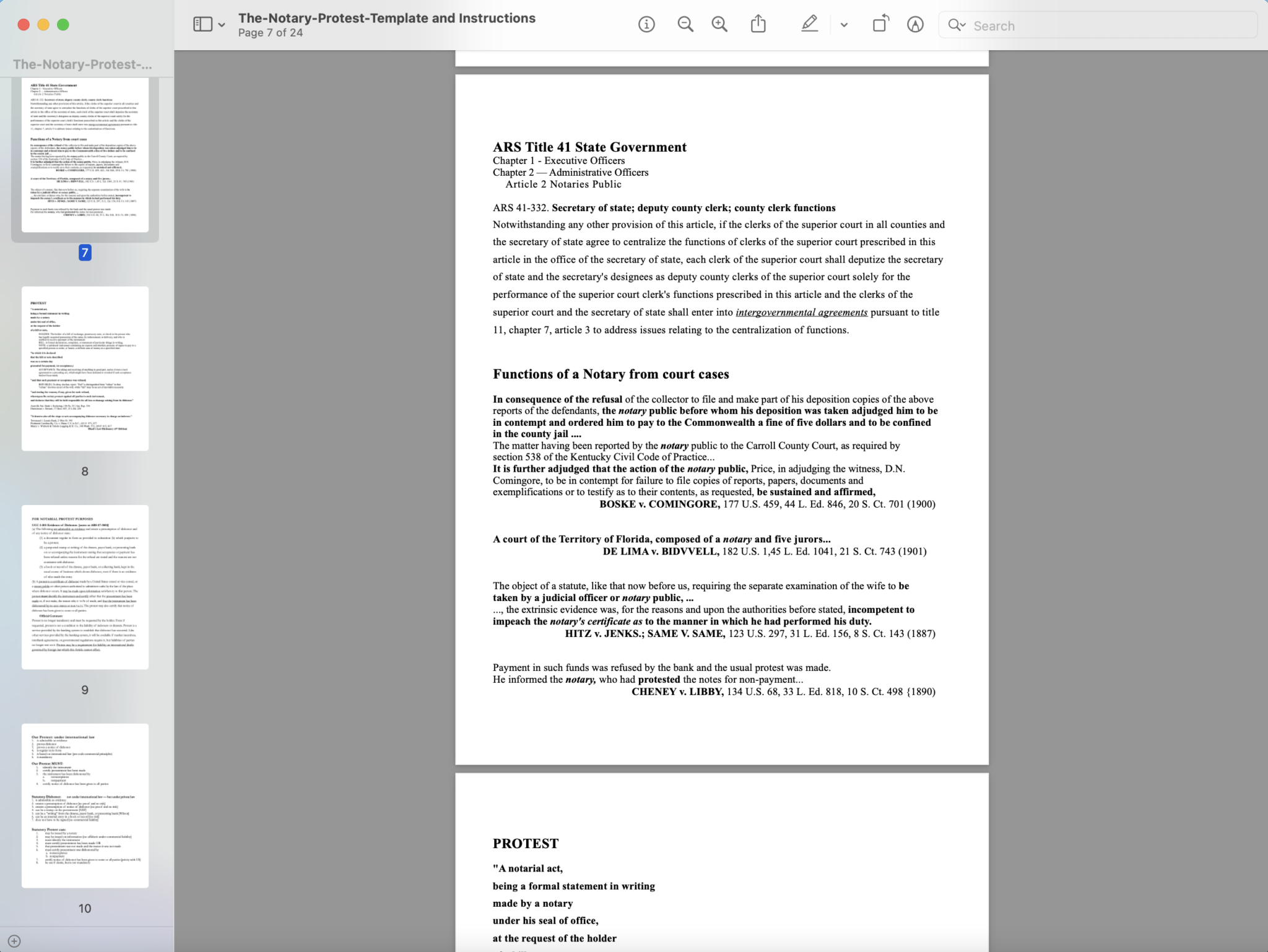 Notary Protest Template, Breakdown, and Details (Template 1 ...