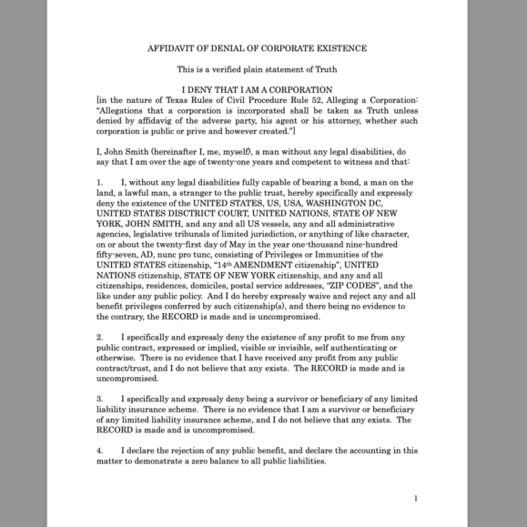 The Legal Consequences of Ignoring a Conditional Acceptance, Affidavit ...