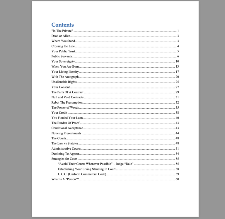 Status Correction: Living as a "Private" Man or Woman - Realworldfare